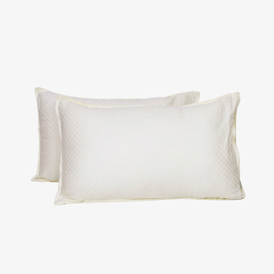 Egyptian Cotton Pillow Covers- Set Of 2 - Ivory – Zarf Studios