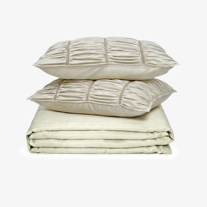 ZARF Italian Staple Weave Bedsheet With 2 Designer Pillow Cases, 2 ...